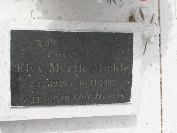 Eric Henry MICKLE, father, died 4 Sept 1948 aged 46 years; Elizabeth ...